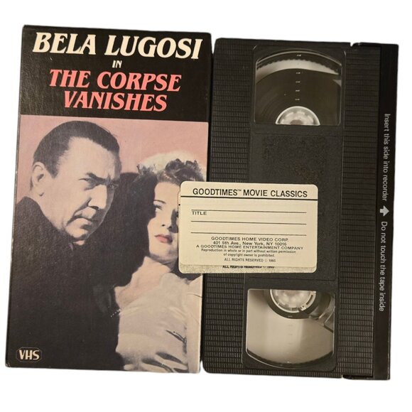 Goodtimes Home Video | Media | Bela Lugosi The Corpse Vanishes Vhs ...